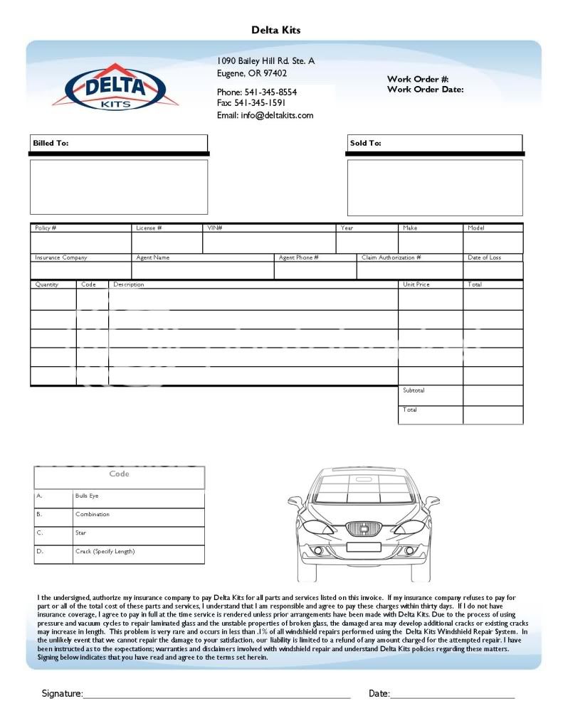 Sample Work Order And Disclaimer Photo by DeltaKits | Photobucket